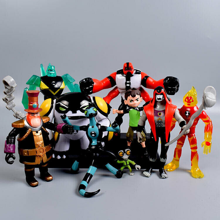 0 Lot 9 Pcs Ben 10 XLR8 Headblast Four Arms Action Figure Model Toys ...