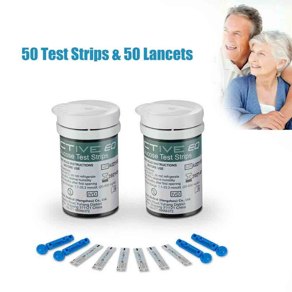 50x Exactive EQ Blood Glucose Test Strips Codefree + 50x Daily Use on OnBuy