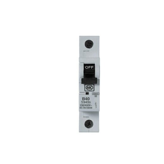 MK B40 Miniature Circuit Breaker (MCB) Single Pole Type B - 40A 230V on ...