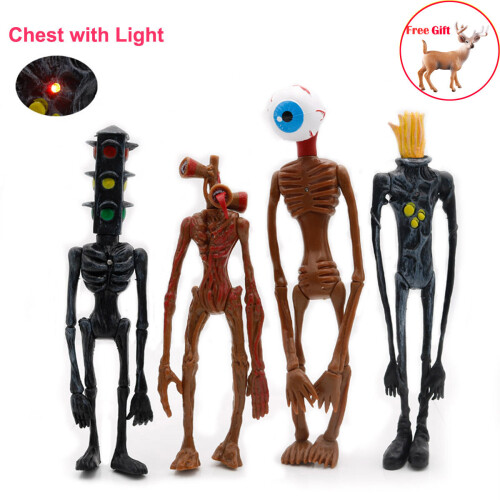 4pcs Siren Head Action Figure with Light, Siren Men Model Toy for Kids ...