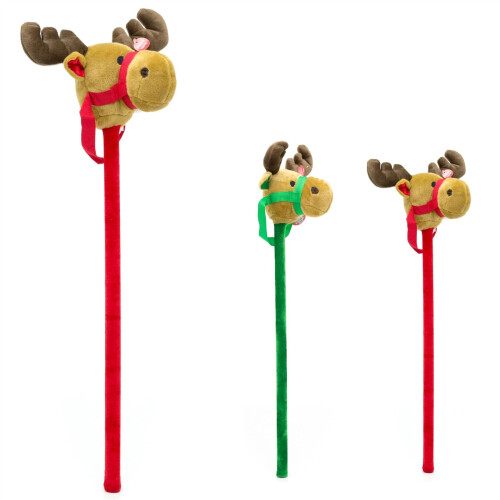 Children's Singing Reindeer Hobby Horse | Kids Hobby Horse Ride On ...