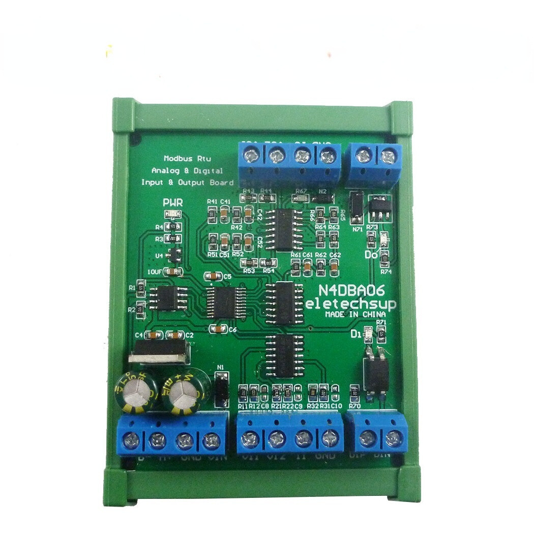 DC 12V 8CH Analog Digital Input output devices 0-5V 0-10V 4-20MA DAC ...