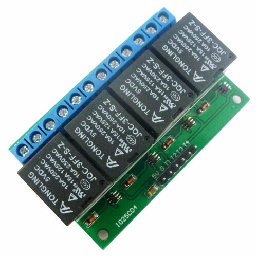 4ch 5V Flip-Flop Latch Relay Module Bistable Self-locking Electronic Switch Low pulse trigger ...