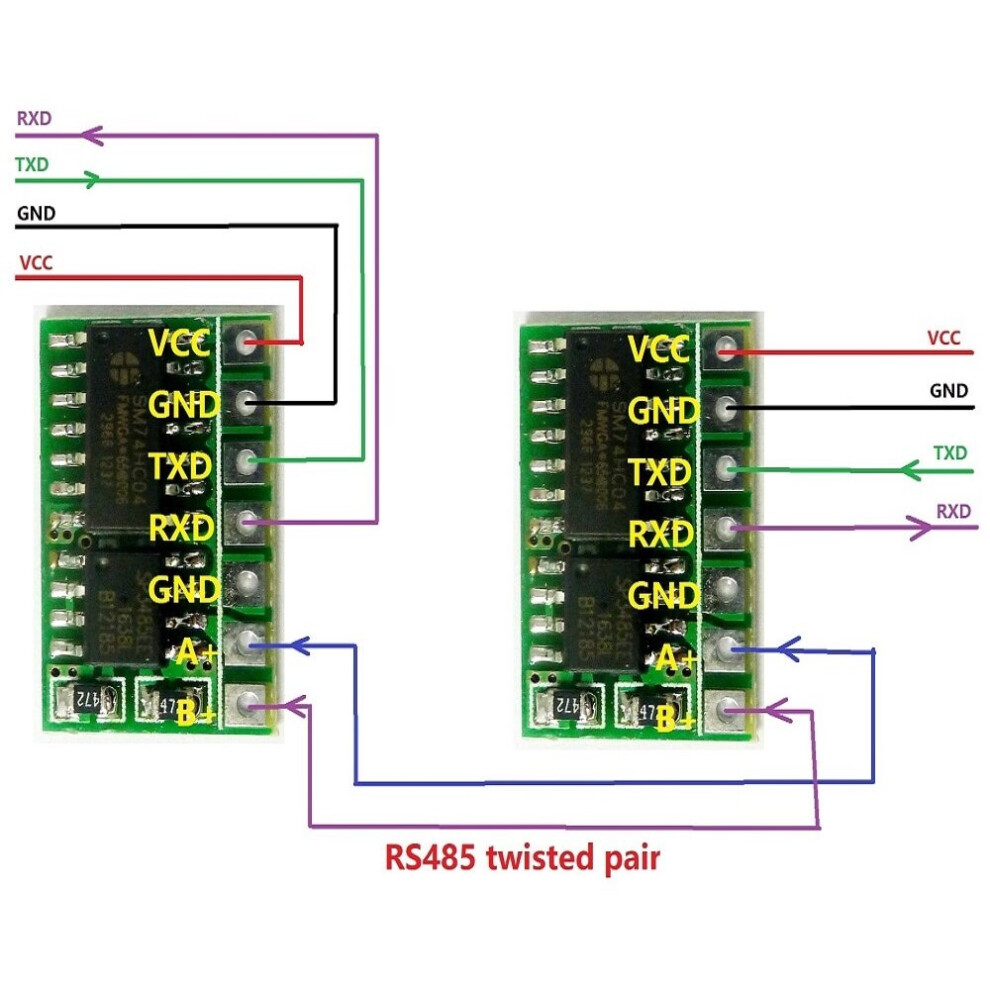 R411B01_3V3*3 3.3V Auto RS485 to LvTTL RS232 Transceiver Converter ...