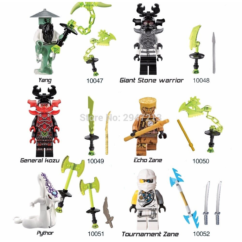 Ninjago 6 X Toy Mini Action Figures Fit Lego Yang Pythor Kozu Zane on OnBuy
