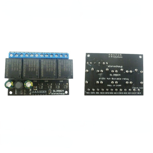 5V 12V 1-4CH Flip-Flop Latch Relay Module Bistable Self-locking Trigger ...