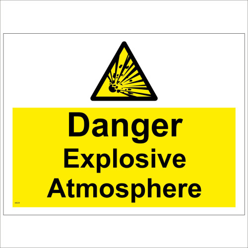 HA230 Danger Explosive Atmosphere Sign Sparks No Naked Flame Blast ...