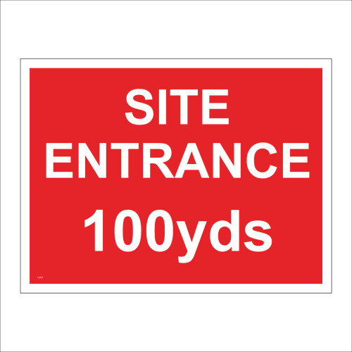 (200 x 300mm - 8 x 12, D - 1mm Pvc Foamex) CS611 Site Entrance 100 YDS ...