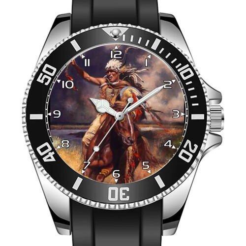Apache Warrior Red Indian Art Sporty Unique Stylish Wrist Watch on OnBuy