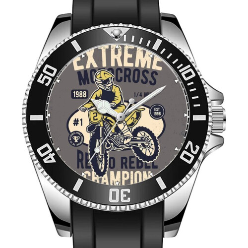 Motocross Racers Vintage Art Sporty Unique Stylish Wrist Watch on OnBuy