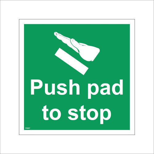 FS307 Push Pad To Stop Sign Touch Press Machine Door Release End Finish ...