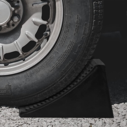 vidaXL 4x Wheel Chocks 16x9x9 cm Rubber Vehicle Car Stopper Wheel ...