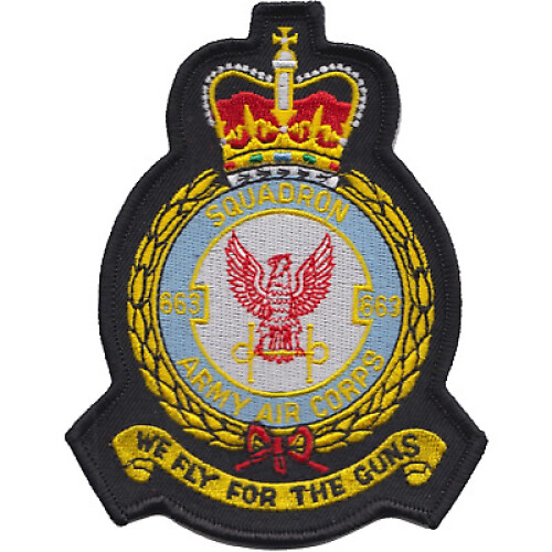 No. 663 Squadron British Army Air Corps AAC Crest MOD Embroidered Patch ...