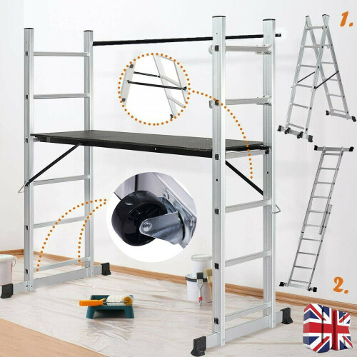 Aluminium Scaffolding Ladder Work Platform Combination Multi-purpose on ...