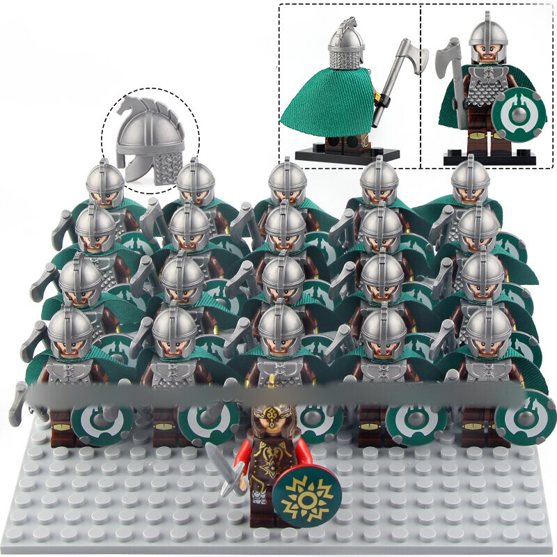 (Rohan Axe Shield) Lord of the Rings Dewarf Gondor Rohan Minifigures on ...
