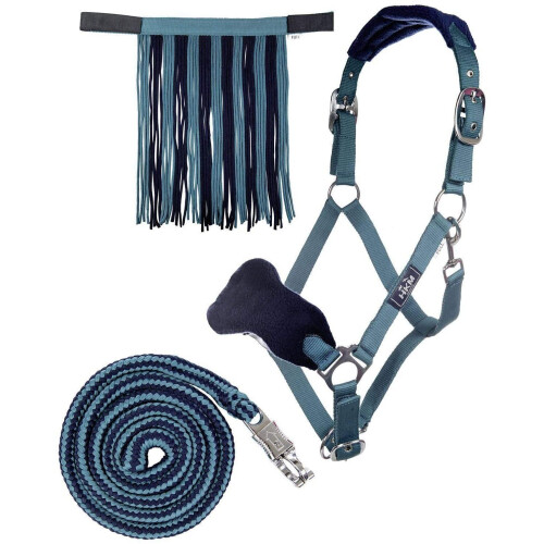 HKM 10734 Headcollar Set, Halter Fly Fringe Knit 180 cm Panic Hook ...