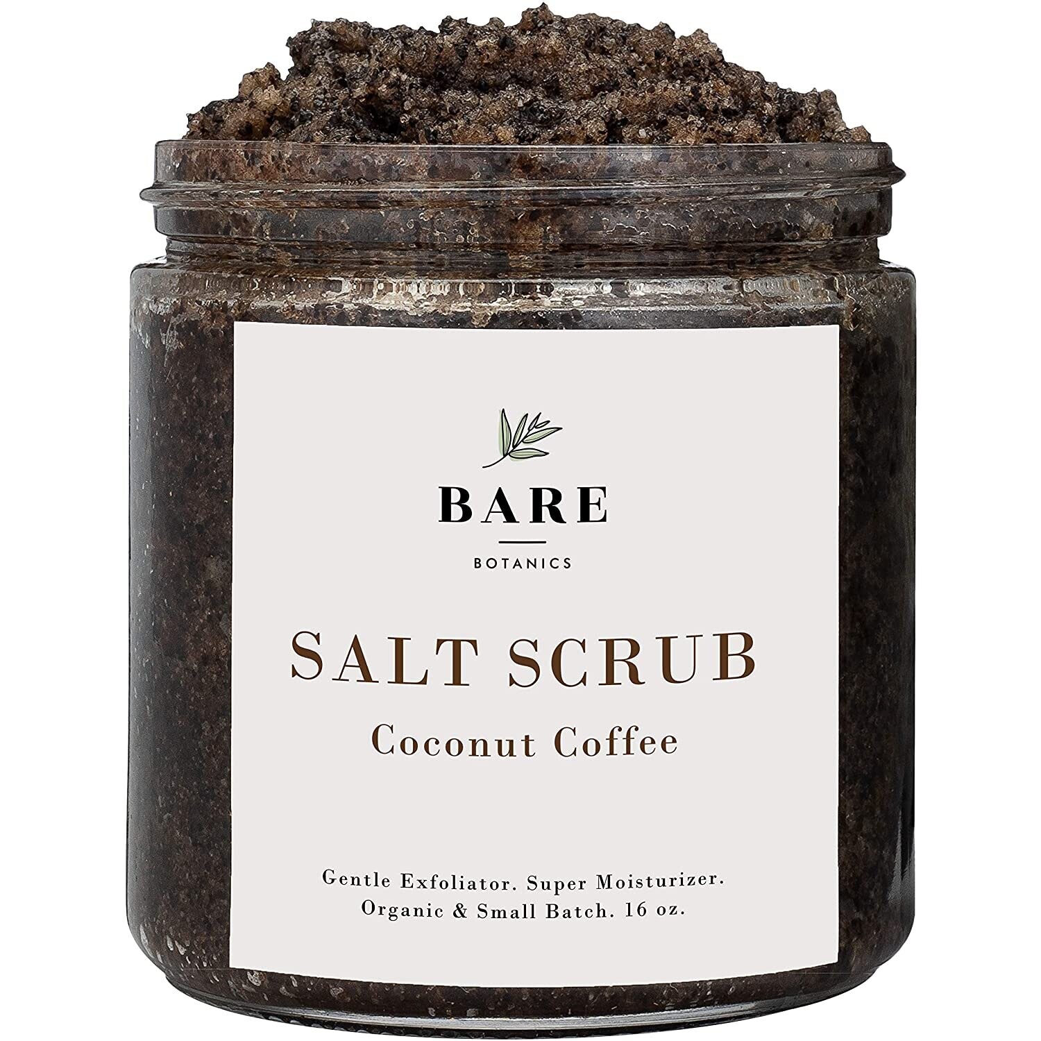 Bare Botanics Sea Salt Body Scrub Mega 16oz | Gently Exfoliating & All ...
