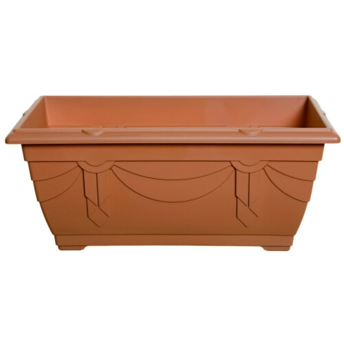 Large Plastic Trough Planter 40cm Terracotta Window Box Planter Garden ...