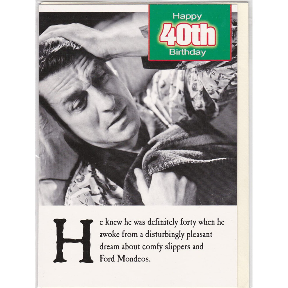 40th Birthday Card for Him, Funny 40th Birthday Card Men, Happy 40th ...