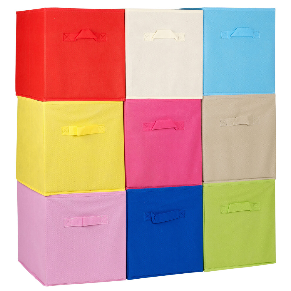 6 Collapsible Cube Storage Boxes Carry Handles on OnBuy