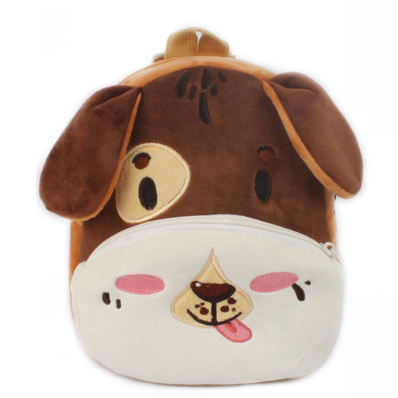 (Dog) Cartoon Animal Backpack Kids Children Boy Girl Plush School Bag ...
