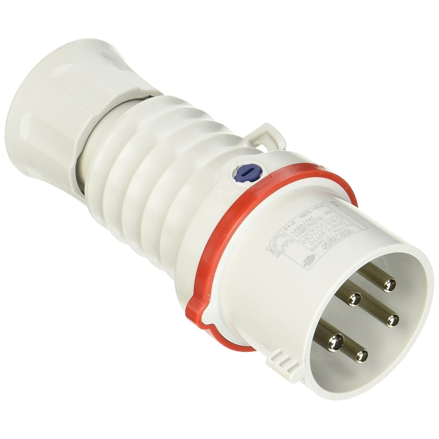 Gewiss GW60020H 32 Amp 5 Pin 3P+N+E Industrial Plug IP44 Splashproof ...