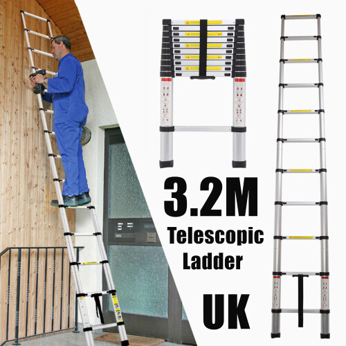 3.2M Multi Purpose Extenable Ladder Telescopic Aluminium Steps Ladder ...