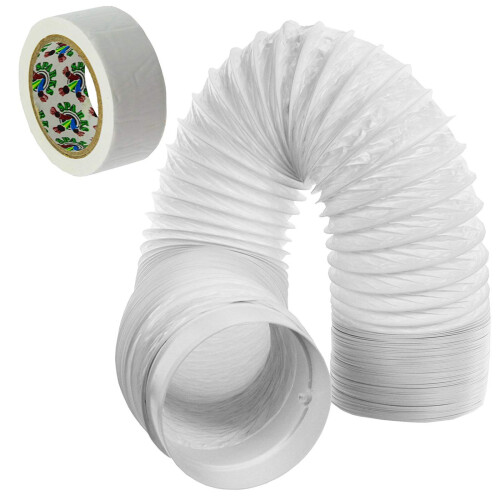 UNIVERSAL Cooker Hood Hose Pipe PVC Duct Extension Kit (3m, 5") on OnBuy