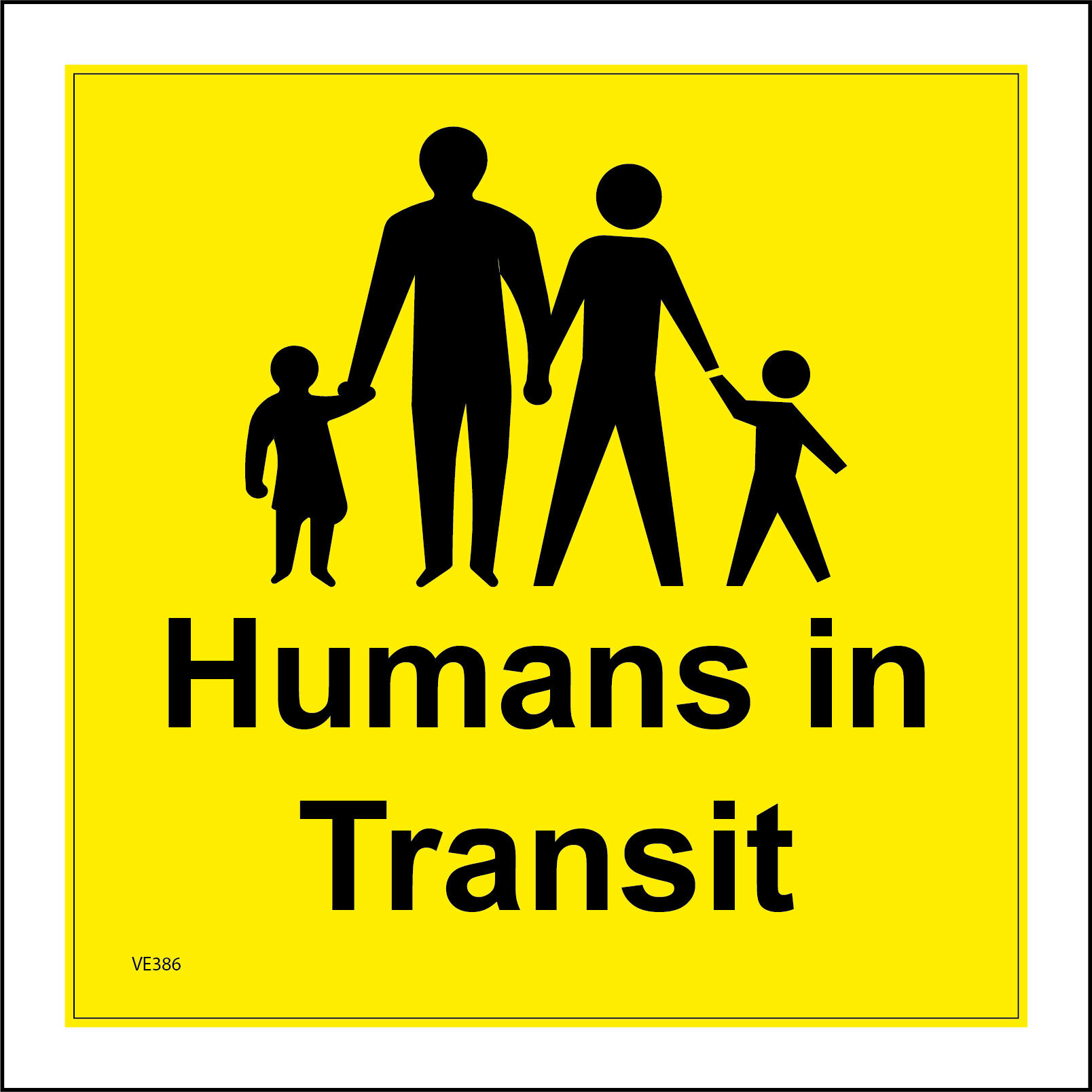 (450 x 450mm - 18 x 18, B - Magnetic - Vehicle Grade) VE386 Humans In ...