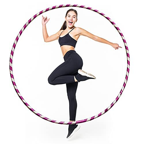 Hula Hoop for Adults and Kids, Blue Fitness Hoola Hoops Toy, Detachable ...