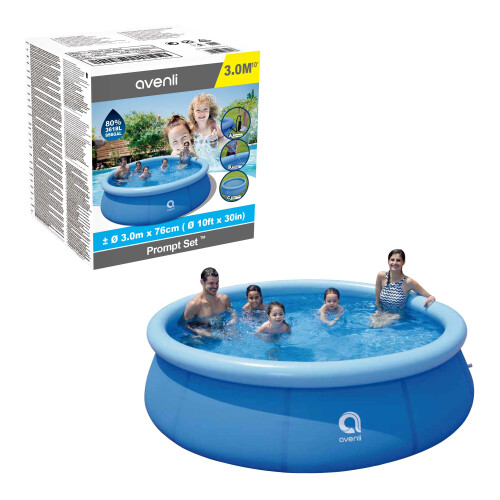 Avenli 84880 10ft Diameter XL Inflatable Family Pool / Easy Setup ...