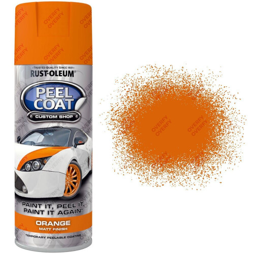 Rust-Oleum Orange Matt Rubberised Peel Coat Peelable Aerosol Spray ...