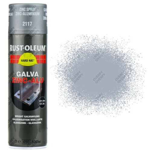 Rust-Oleum Galva Zinc Alu Galvanised Spray Paint Hard Hat 500ml on OnBuy