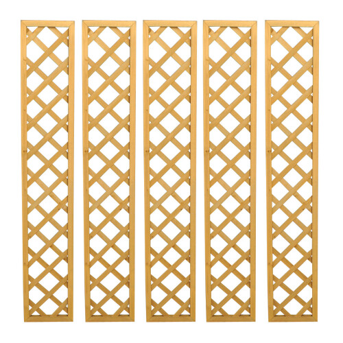 Set of 5 Wooden Framed Square Trellis Panels (180cm x 30cm) on OnBuy