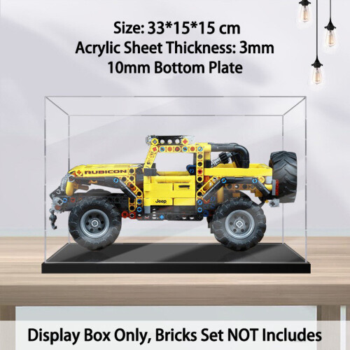(B) Display Case for Lego 42122 Acrylic Display Box for Lego 42122 Jeep ...