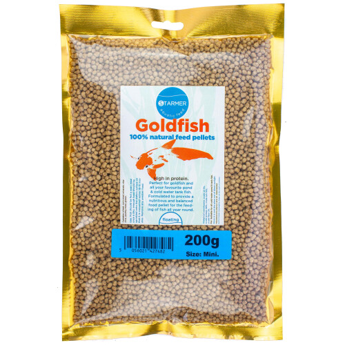 (200g) GOLDFISH pond & tank feed pellets (mini 3-4mm) 100g-10kg on OnBuy