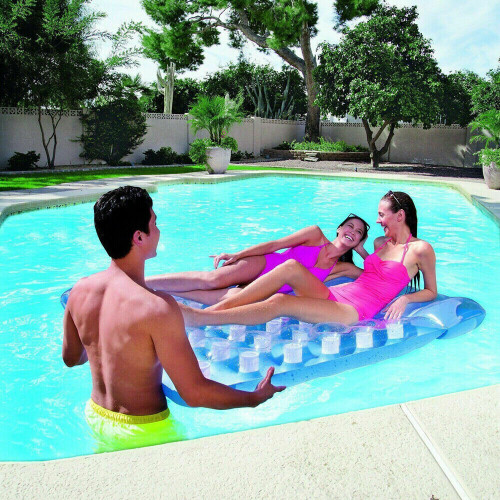 Bestway Inflatable Double Swimming Pool Lounger Beach Sun Bed Floating ...
