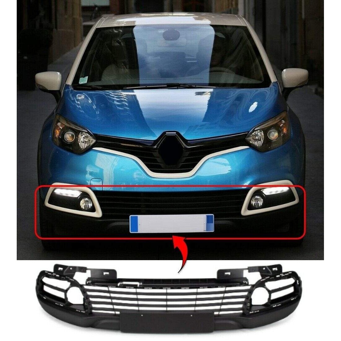 Renault Captur 2013-2016 Front Bumper Lower Part Black Textured on OnBuy