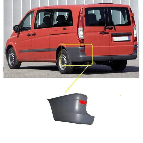 Mercedes Vito W639 LWB & ELWB 03-15 Rear Bumper End Corner W/Reflector ...