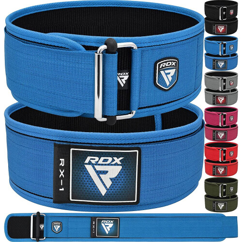 (Medium, Blue) RDX Weight Lifting Belt, Adjustable Back Support on OnBuy