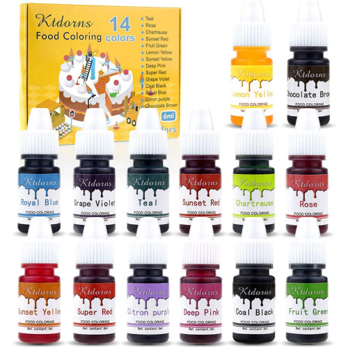 Food Colouring Food Dye Concentrated Liquid Cake Food Colouring Set for ...