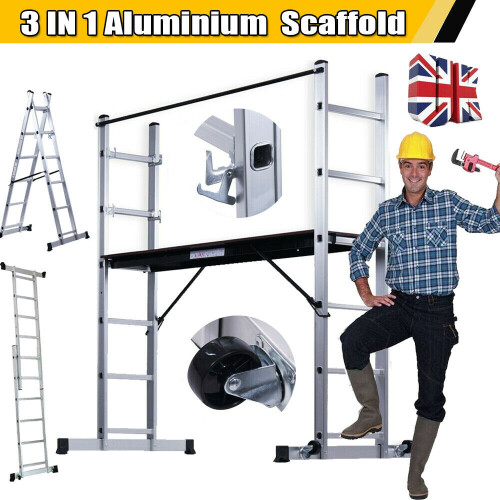 Multi Purpose Aluminium Scaffold Combination Ladder Work Platform Step ...