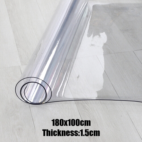 180*100cm Table Protector PVC Table Cover 2mm Thick Plastic Tablecloth ...
