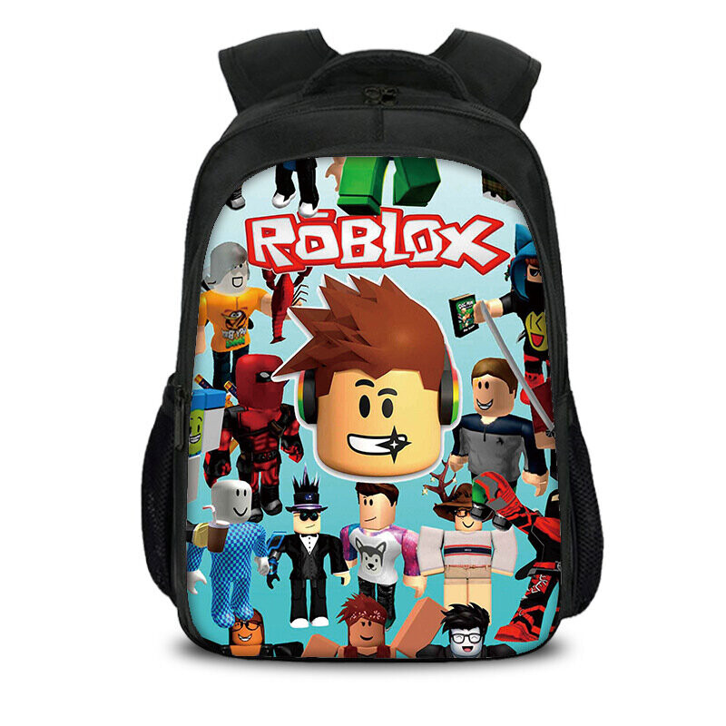 (Blue Roblox Logo Backpack) Boy Girl Roblox Backpack School Bag Book ...