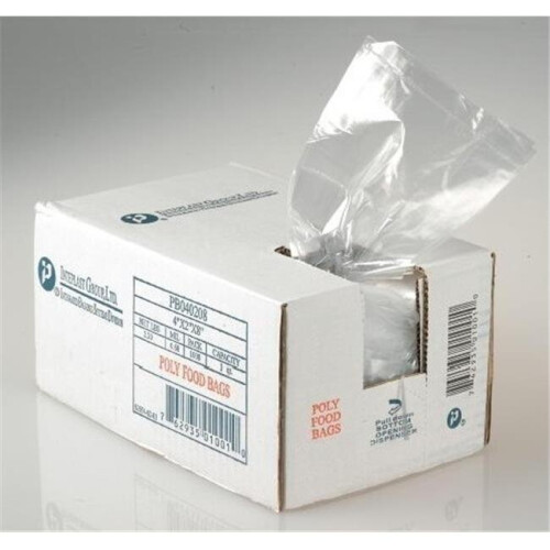 Inteplast Group IBS PB080418XH Poly Bag 8 in. W x 4 in. G x 18 in. L on ...