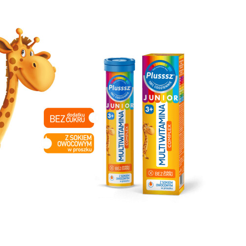Plusssz Junior Multivitamin Complex Effervescent tablets-20tab. mousse ...
