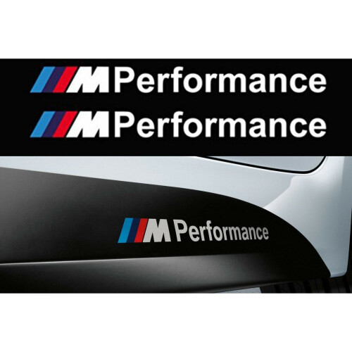 2X For Bmw M Performance Side Skirt M Sport Vinyl Stickers Decal ...