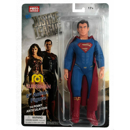 Mego DC Henry Cavill Superman Action Figure - 14 Point Articulation on ...
