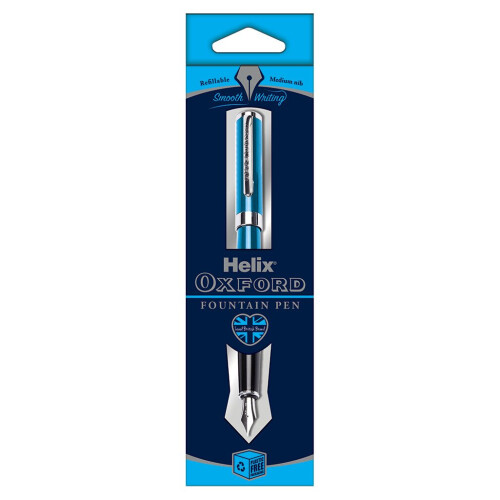 Helix Oxford Premium Fountain Pen (Light Blue) with Plastic Free ...
