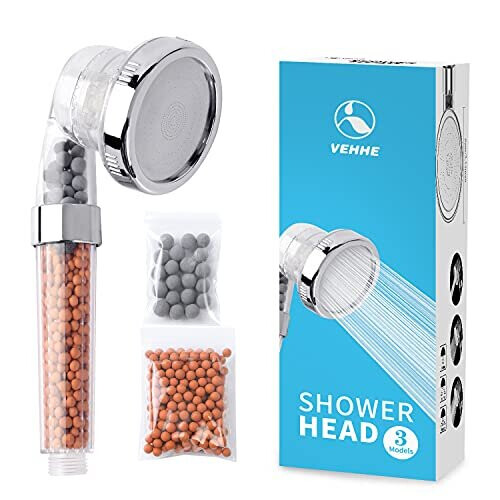 Vehhe Shower Head Powerful Flow With Beads Filter Pressure Boosting